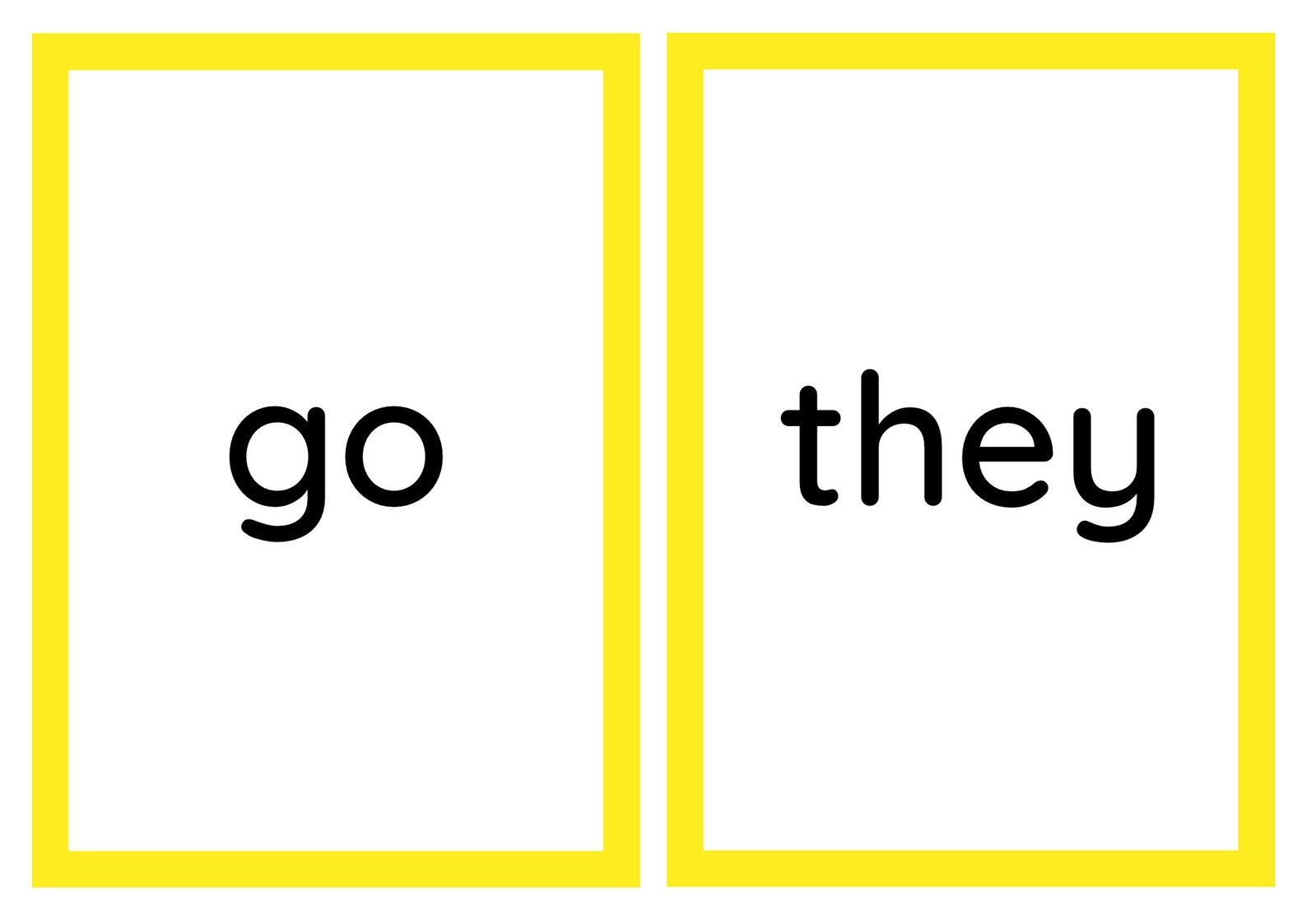 Colorful Illustrative Sight Word Flash Cards Printable PDF, Preschool ...