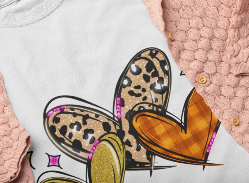 Leopard Heart SVG, Triple Heart Svg, Buffalo Plaid Leopard Heart Svg ...