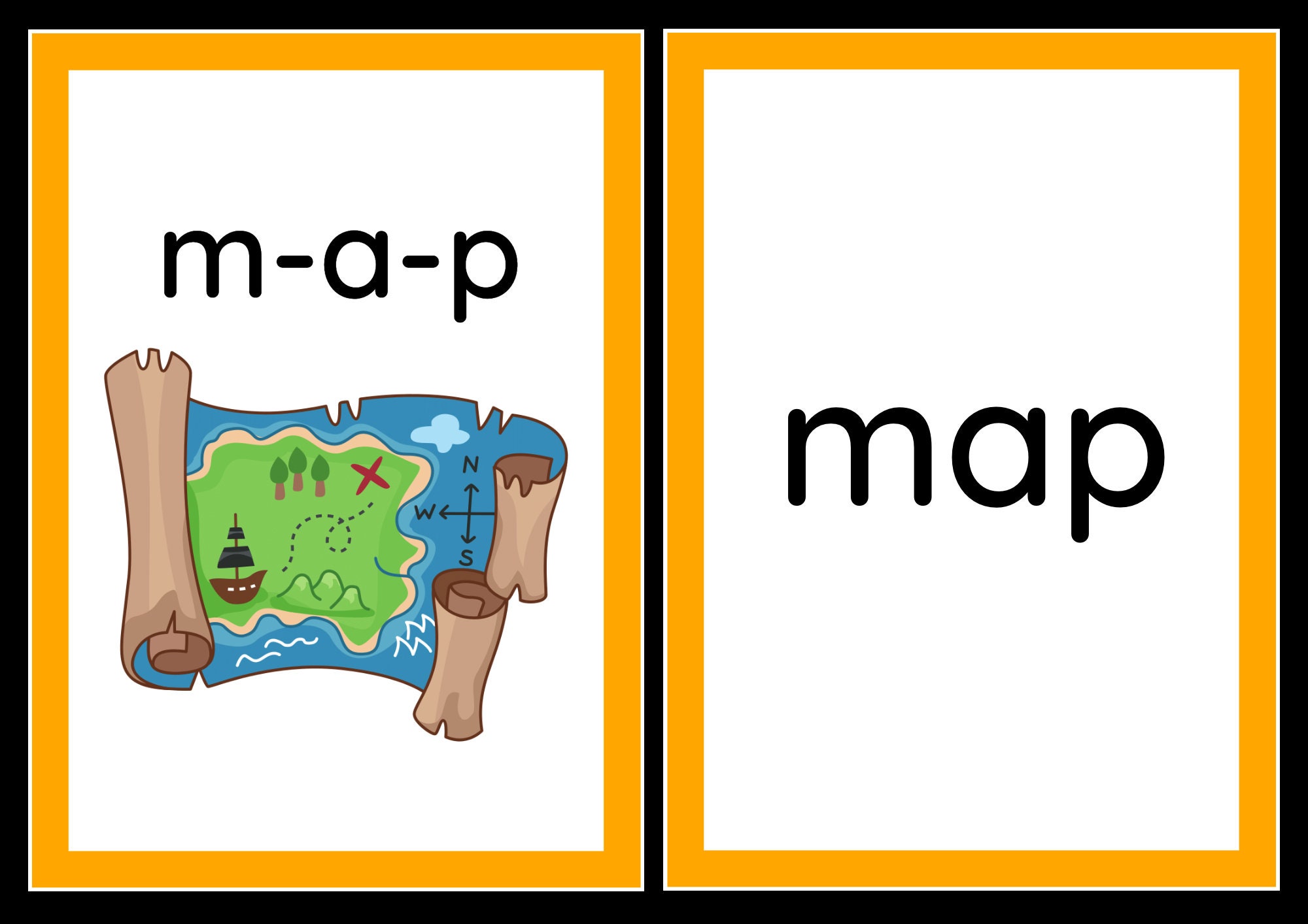 Colorful Illustrative Sight Word Flash Cards Printable PDF, Preschool ...