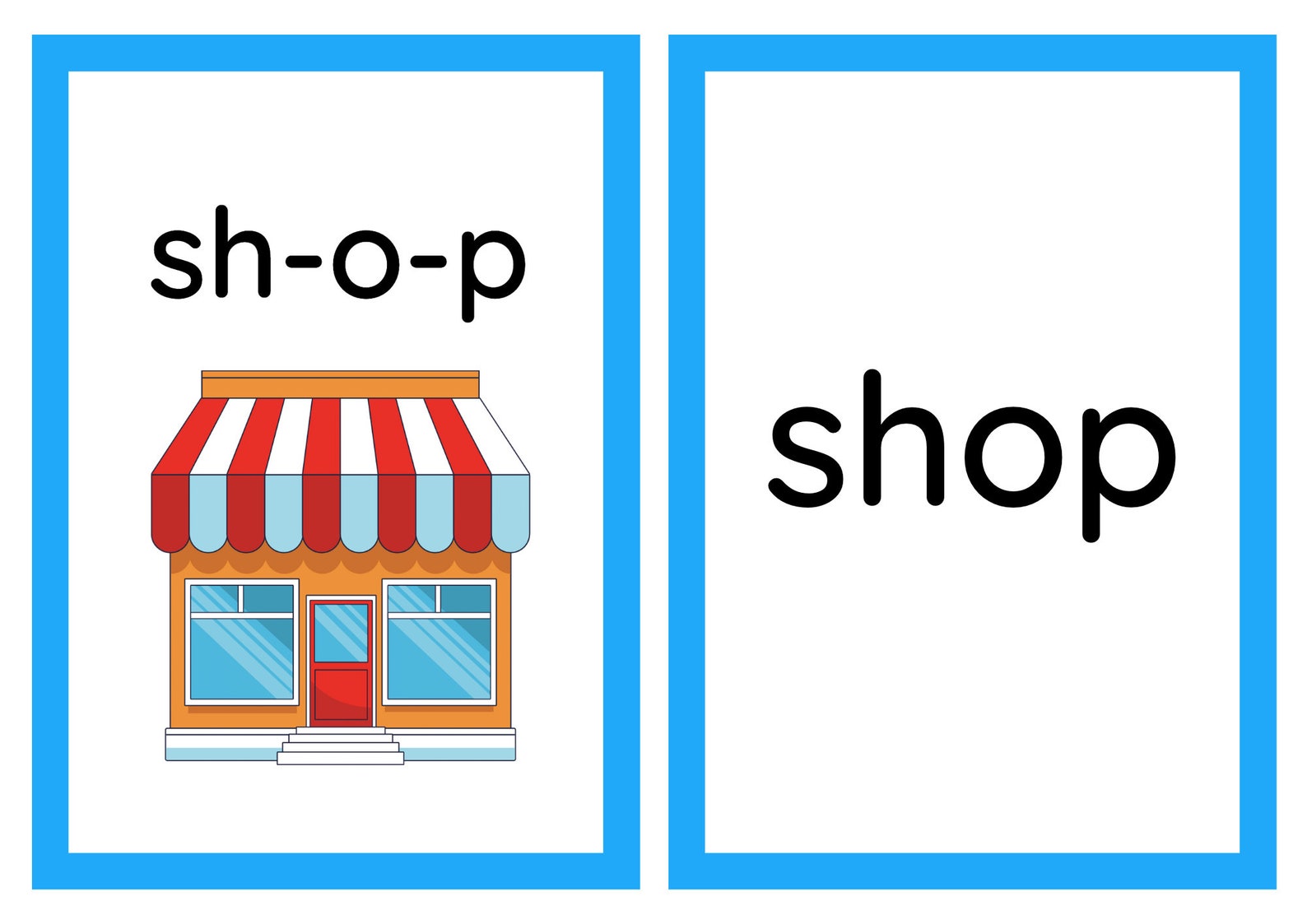 Colorful Illustrative Sight Word Flash Cards Printable PDF, Preschool ...