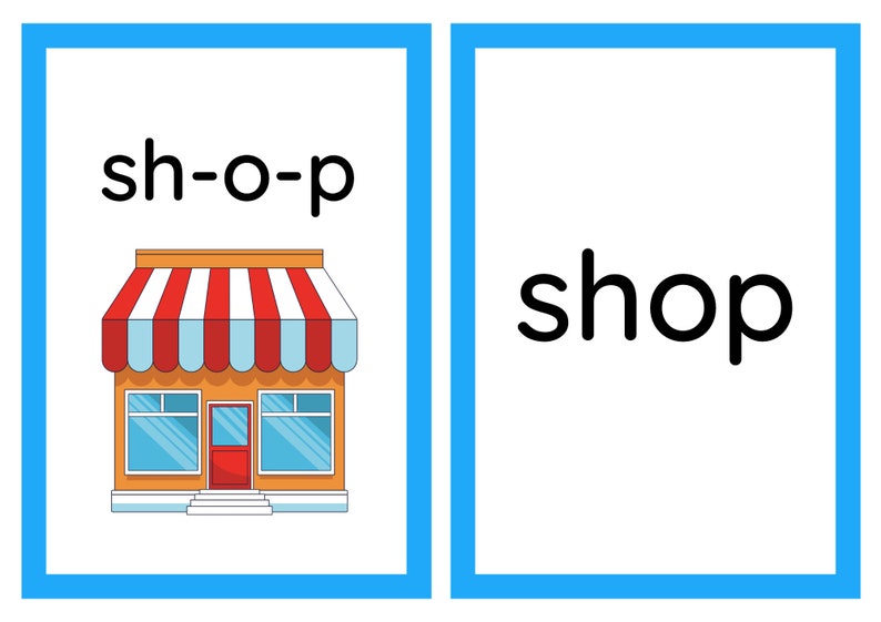 Colorful Illustrative Sight Word Flash Cards Printable PDF, Preschool ...