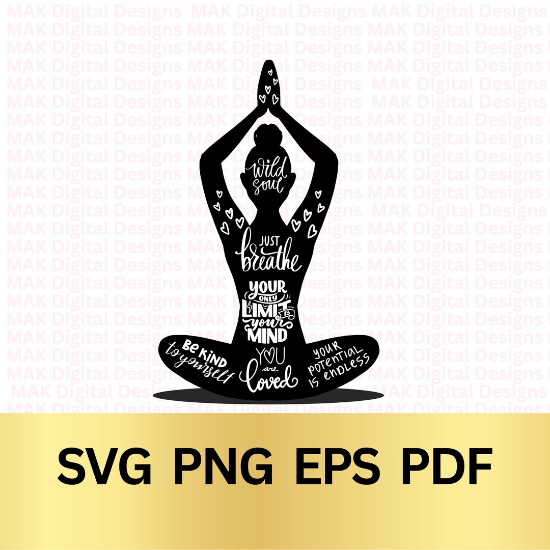 Yoga SVG, Namaste Svg, Zen Svg, Yoga Pose Svg, Meditation Svg, Women ...