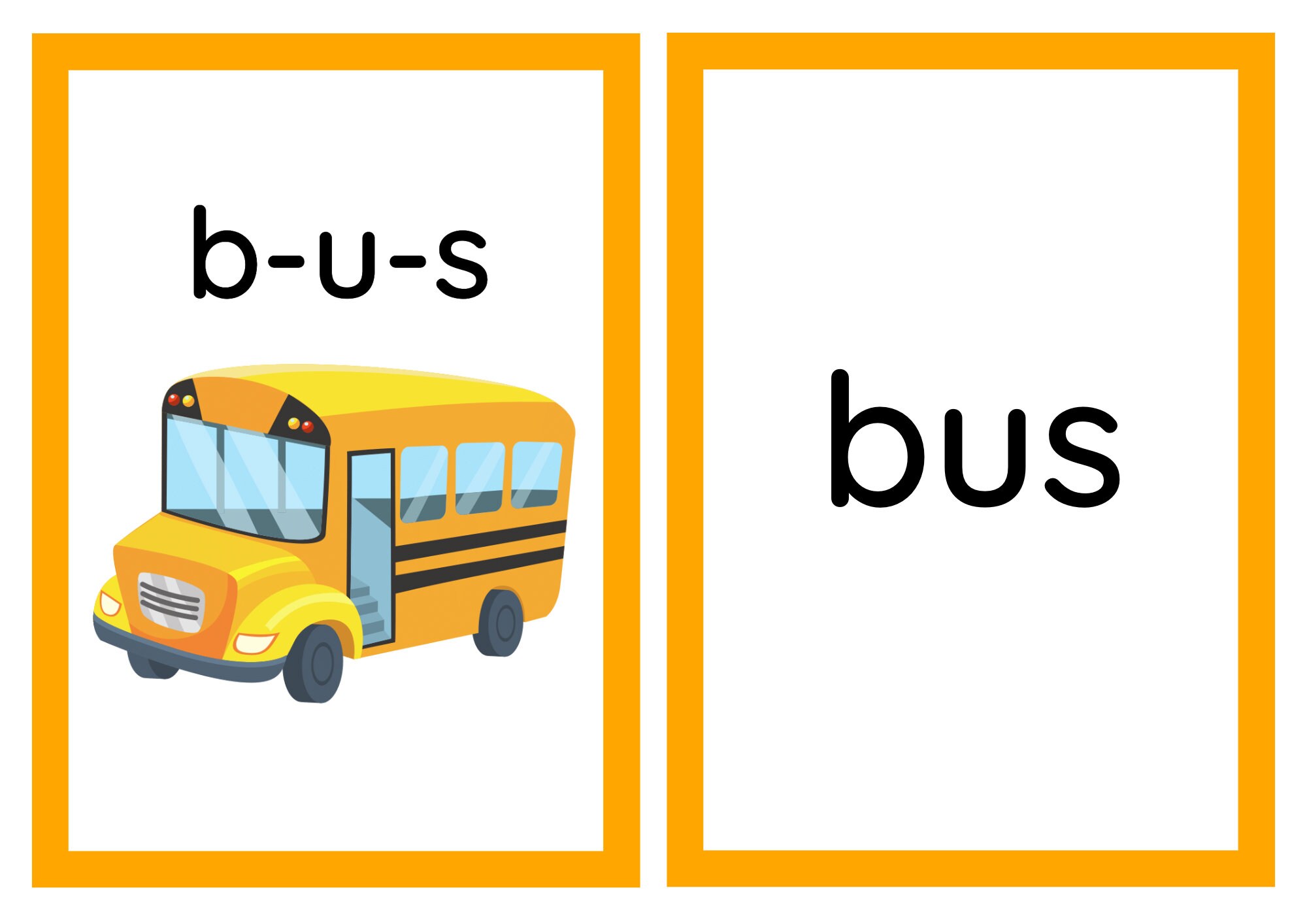 Colorful Illustrative Sight Word Flash Cards Printable PDF, Preschool ...