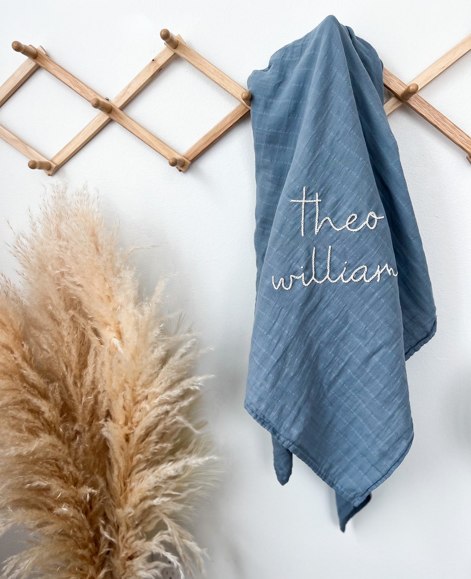 Personalized Baby Name Blanket | Monogrammed Muslin Swaddle | Name ...