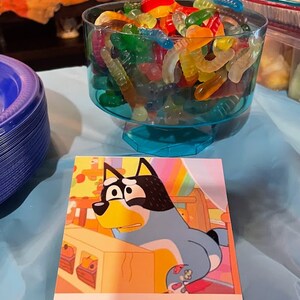Bluey Inspired Food Tent Snack And Party Favor Labels For Birthday