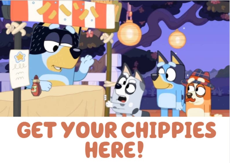 Bluey Inspired Food Tent, Snack, and Party Favor Labels for Birthday ...