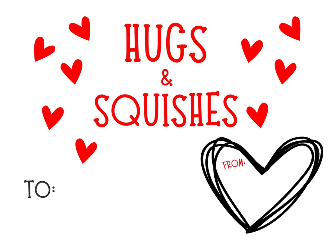 Valentine's Day Squish Toy Printable Cards, Gift Tags for Squishy Toys ...