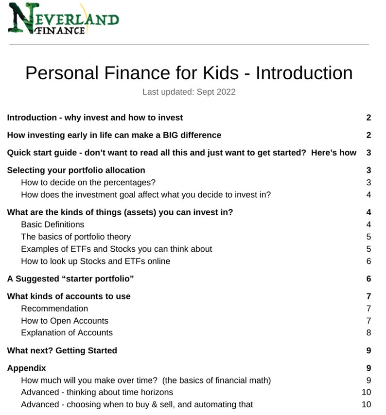 Kids Portfolio - Setting up and Teaching Your Kids Investing Basics ...