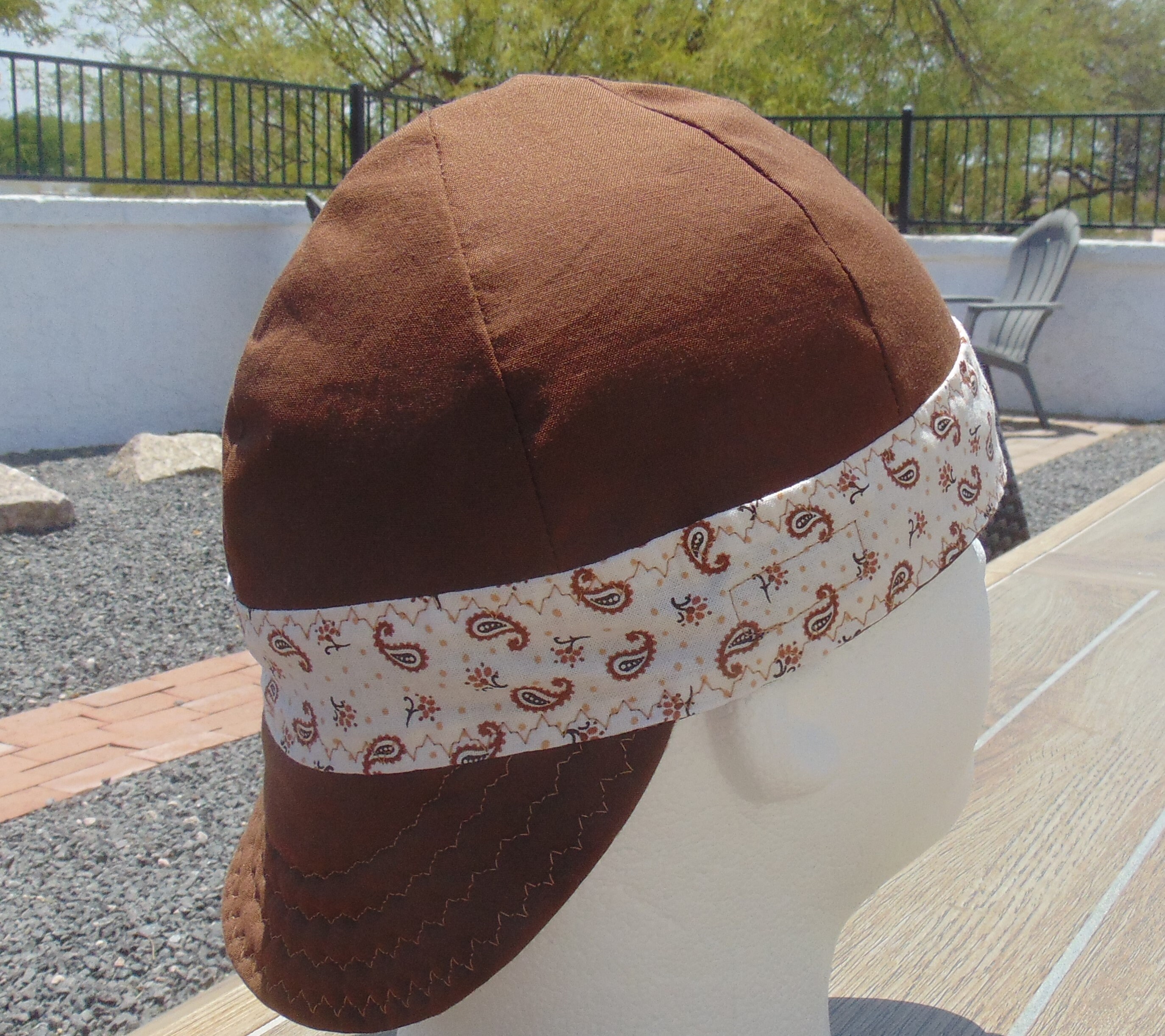 Western Paisley Reversible to Solid Brown - Etsy