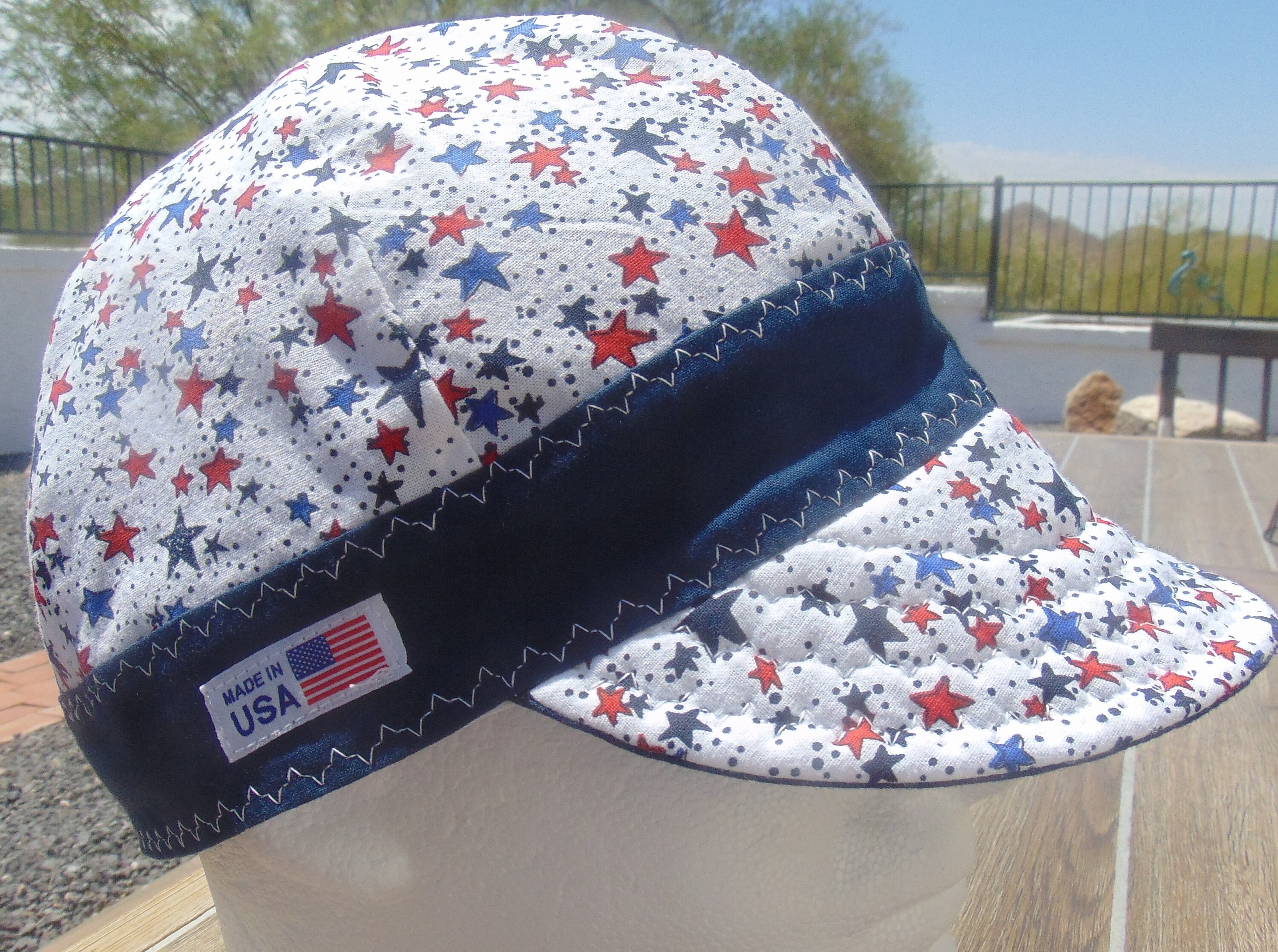 The Red White & Blue Stars Print Reverses to Navy With White Decorative ...