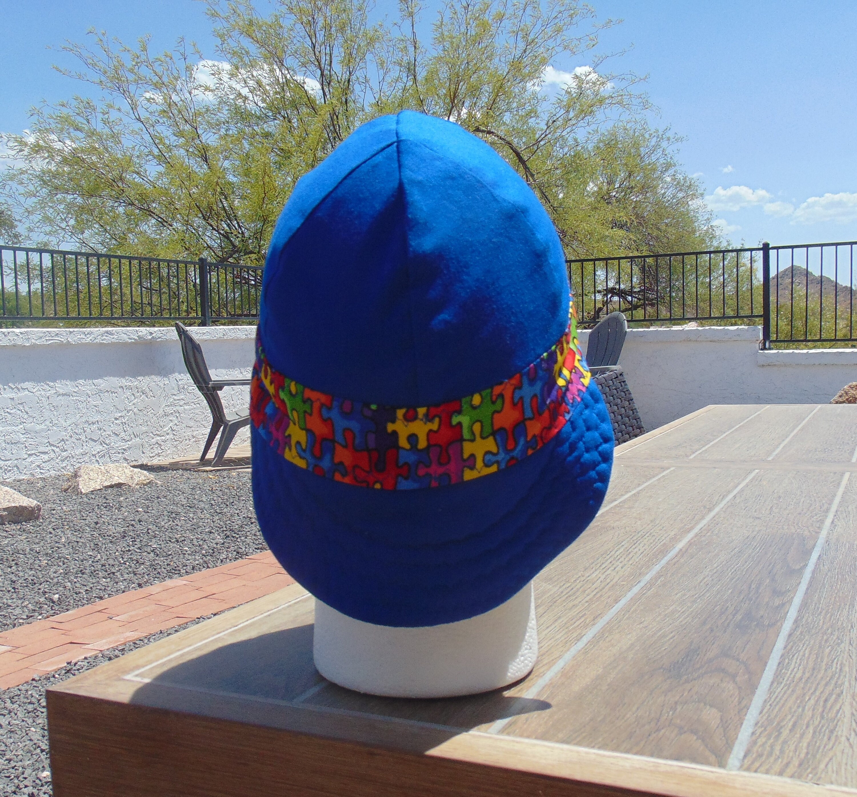 Piece by Piece Novelty Print Reverses to Royal Blue With Royal Blue ...