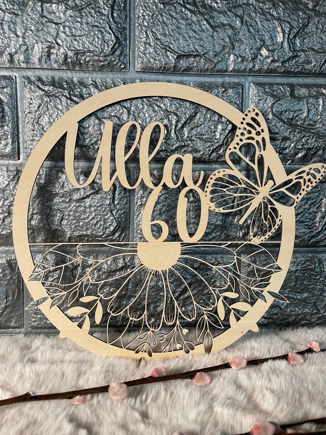 Wooden Name Badge Door Sign Window Painting Customizable Birthday Gift ...