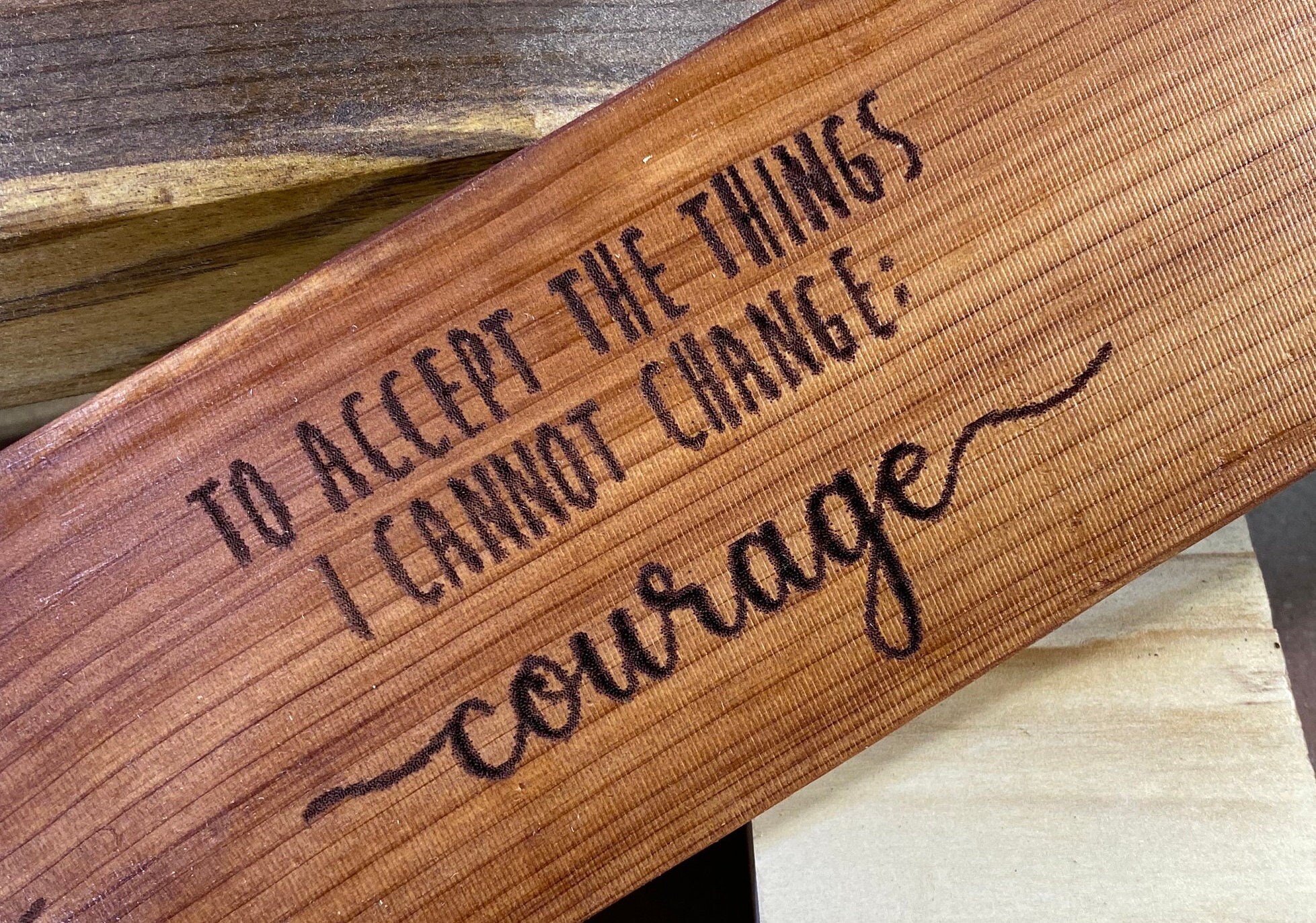Serenity Prayer- Prayer Decor- Laser Cut Serenity Prayer Sign- Cedar - Etsy