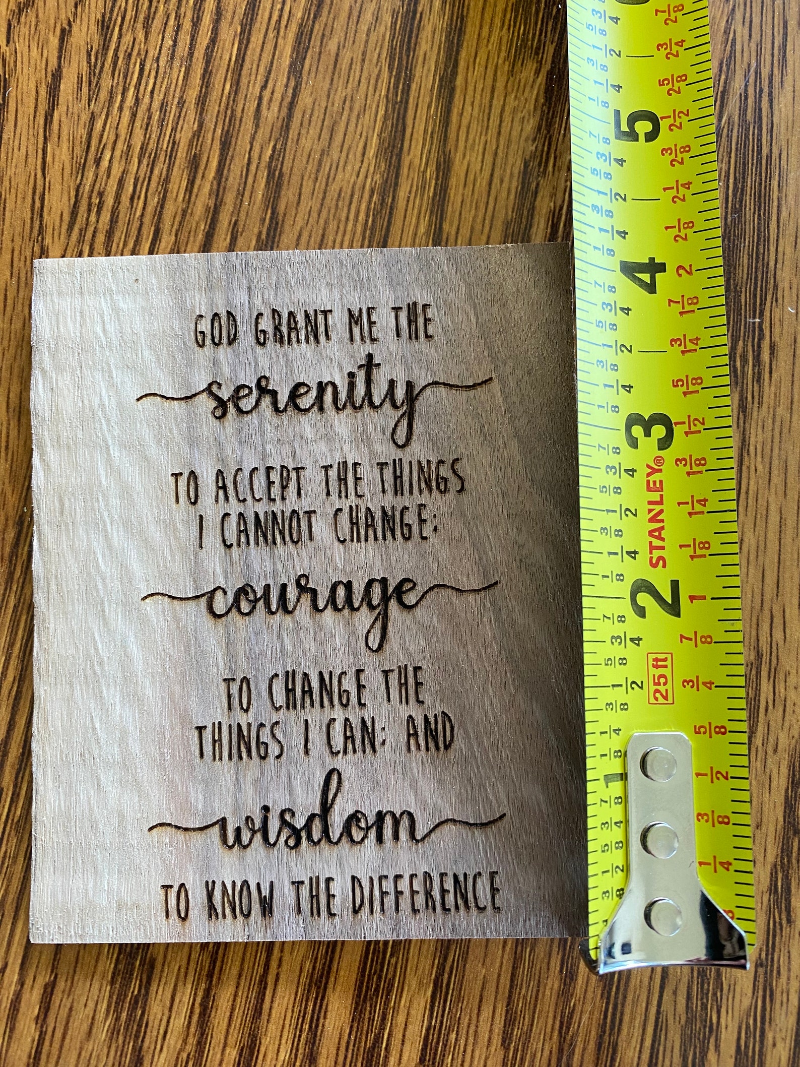 Laser Cut Serenity Prayer Sign: Live Edge Walnut Decor - Etsy