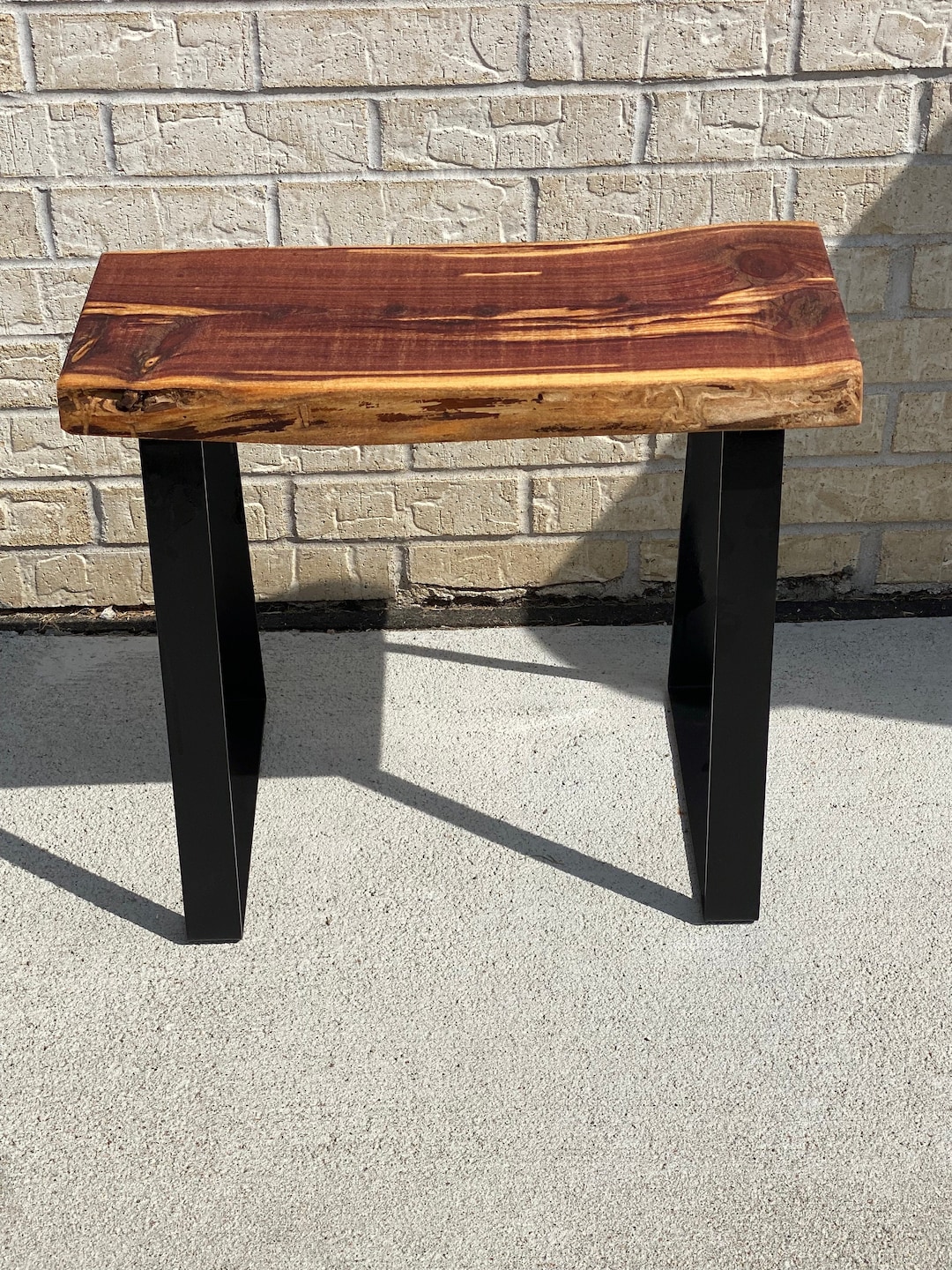 Rustic Handmade Live Edge Bench: Enjoy the Beauty of Cedar With This ...