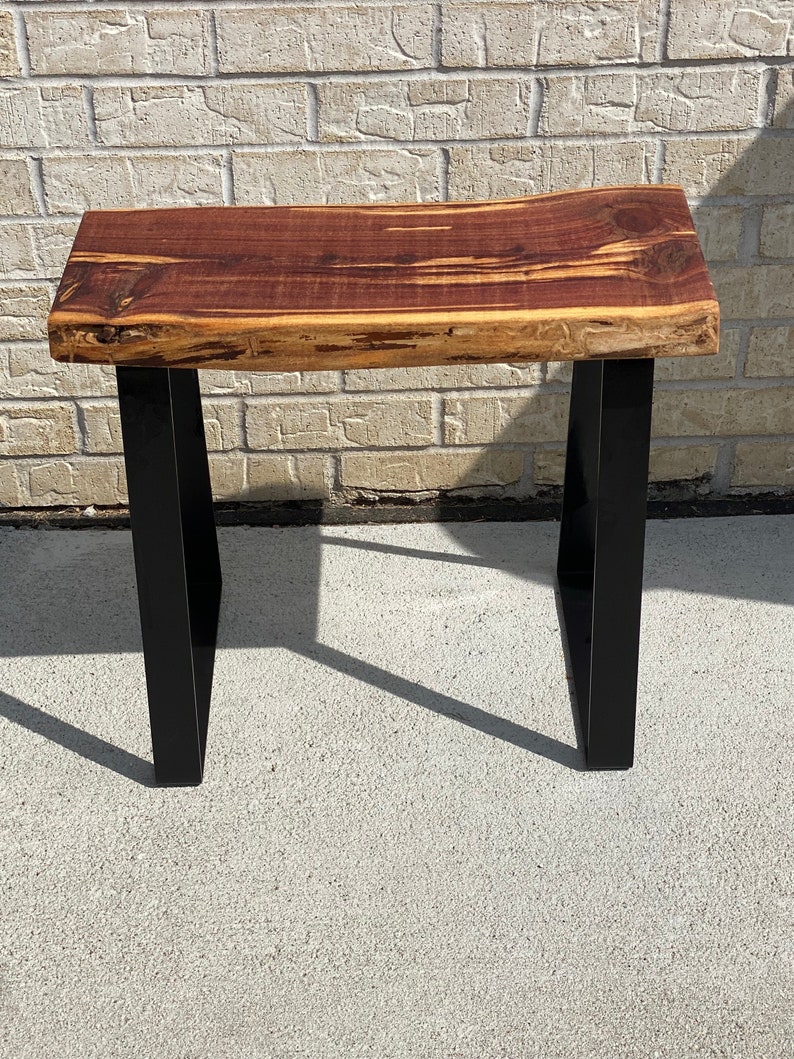 Rustic Handmade Live Edge Bench: Enjoy the Beauty of Cedar With This ...