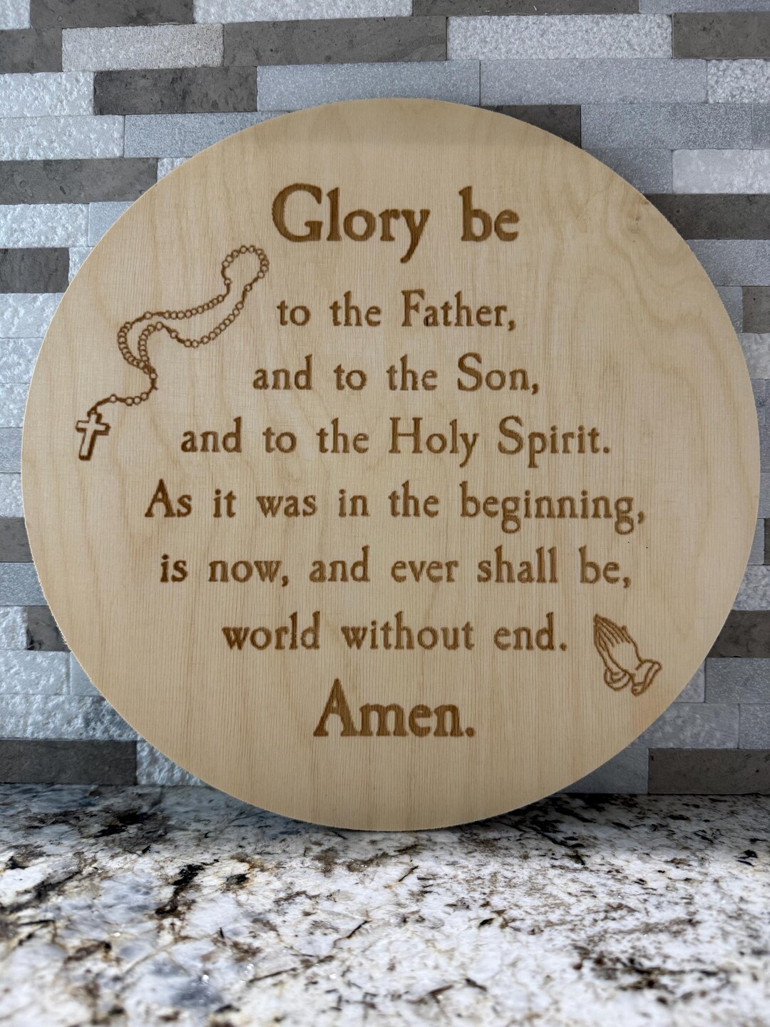 Catholic Prayer Sign- Glory Be to the Father- Dining Room Decor ...