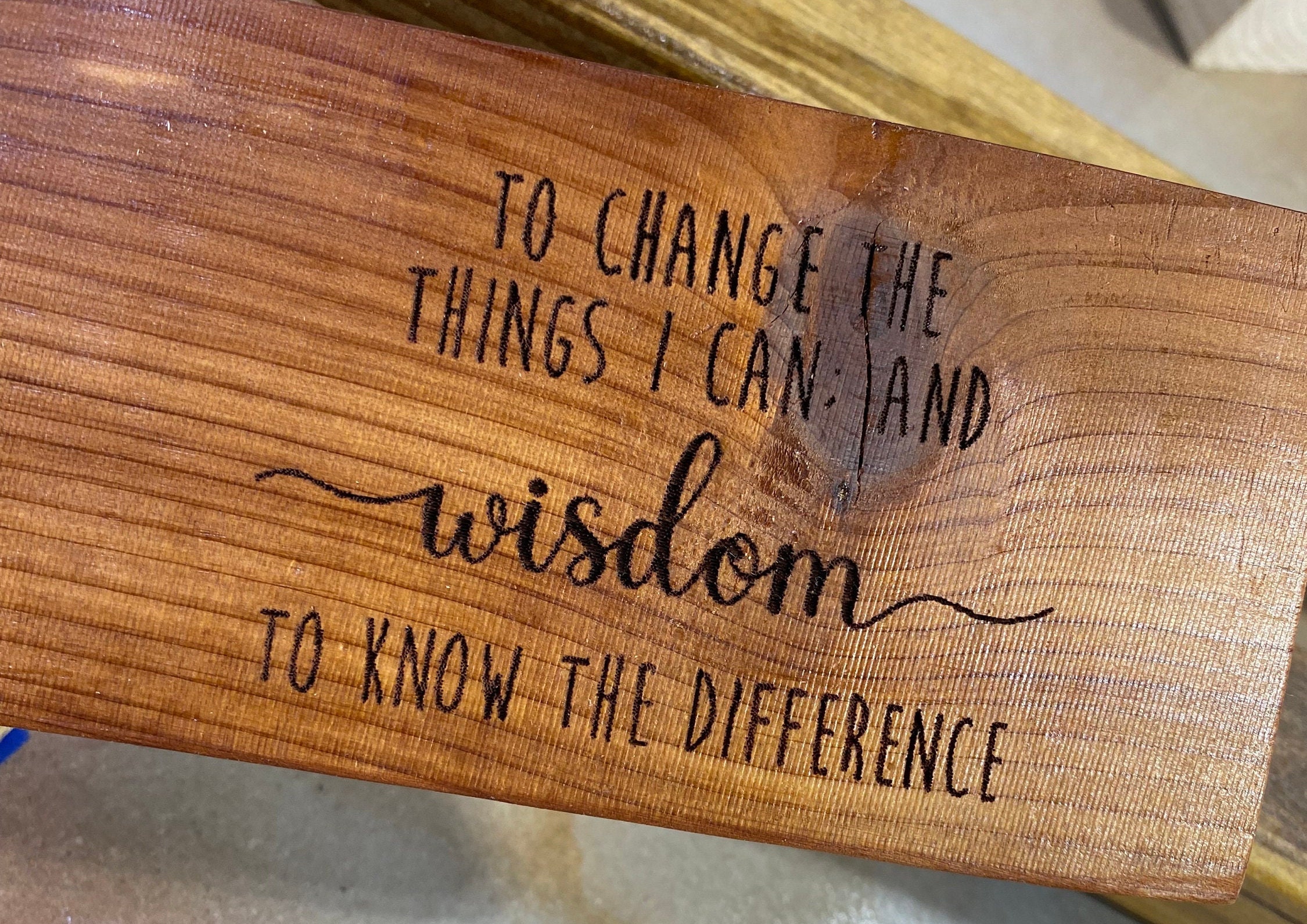 Serenity Prayer- Prayer Decor- Laser Cut Serenity Prayer Sign- Cedar - Etsy