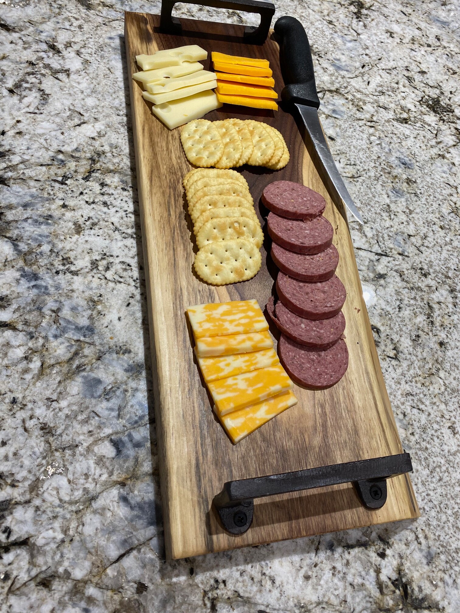 Charcuterie Board With Handles and Rubber Feet, Serving Board ...