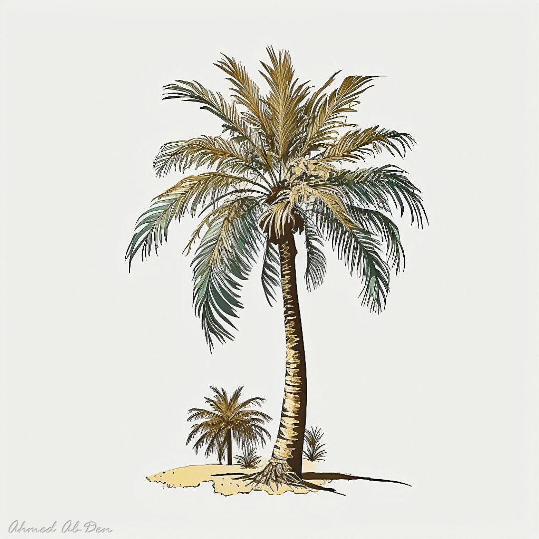 Palm Tree (simple Square Illustration) *** Package of 10 *** - Etsy