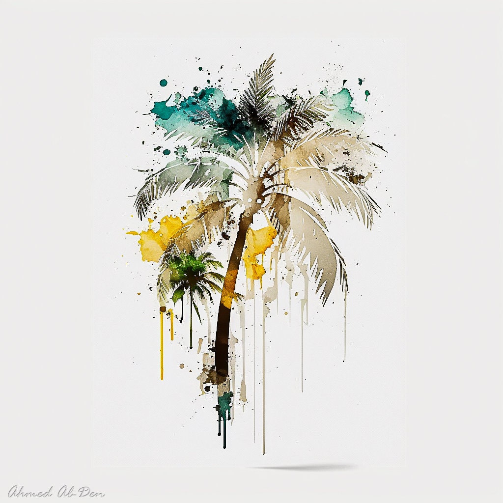 Palm Tree (simple Square Illustration) *** Package of 10 *** - Etsy