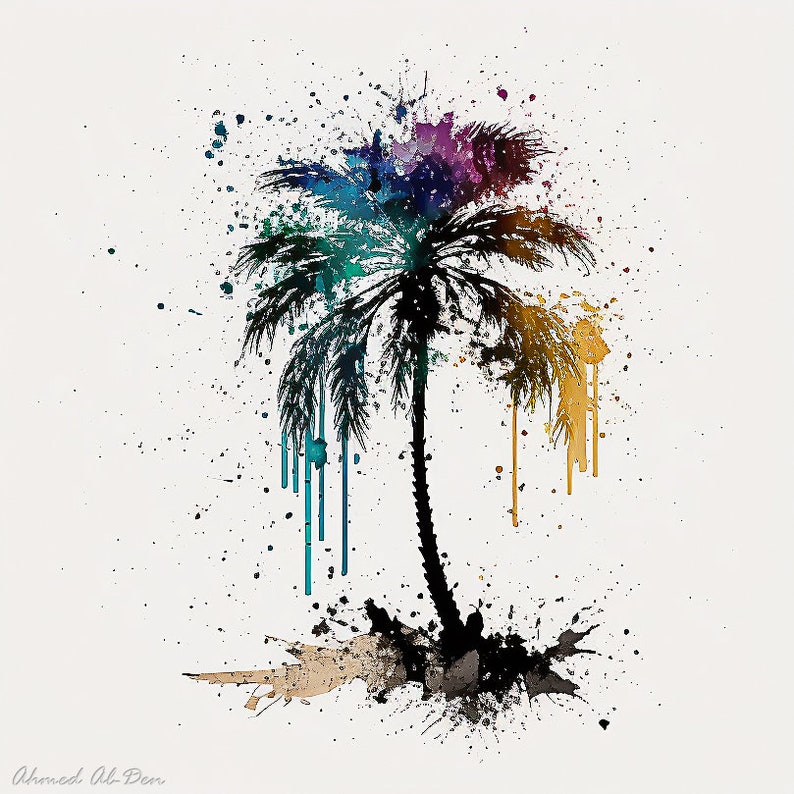 Palm Tree (simple Square Illustration) *** Package of 10 *** - Etsy