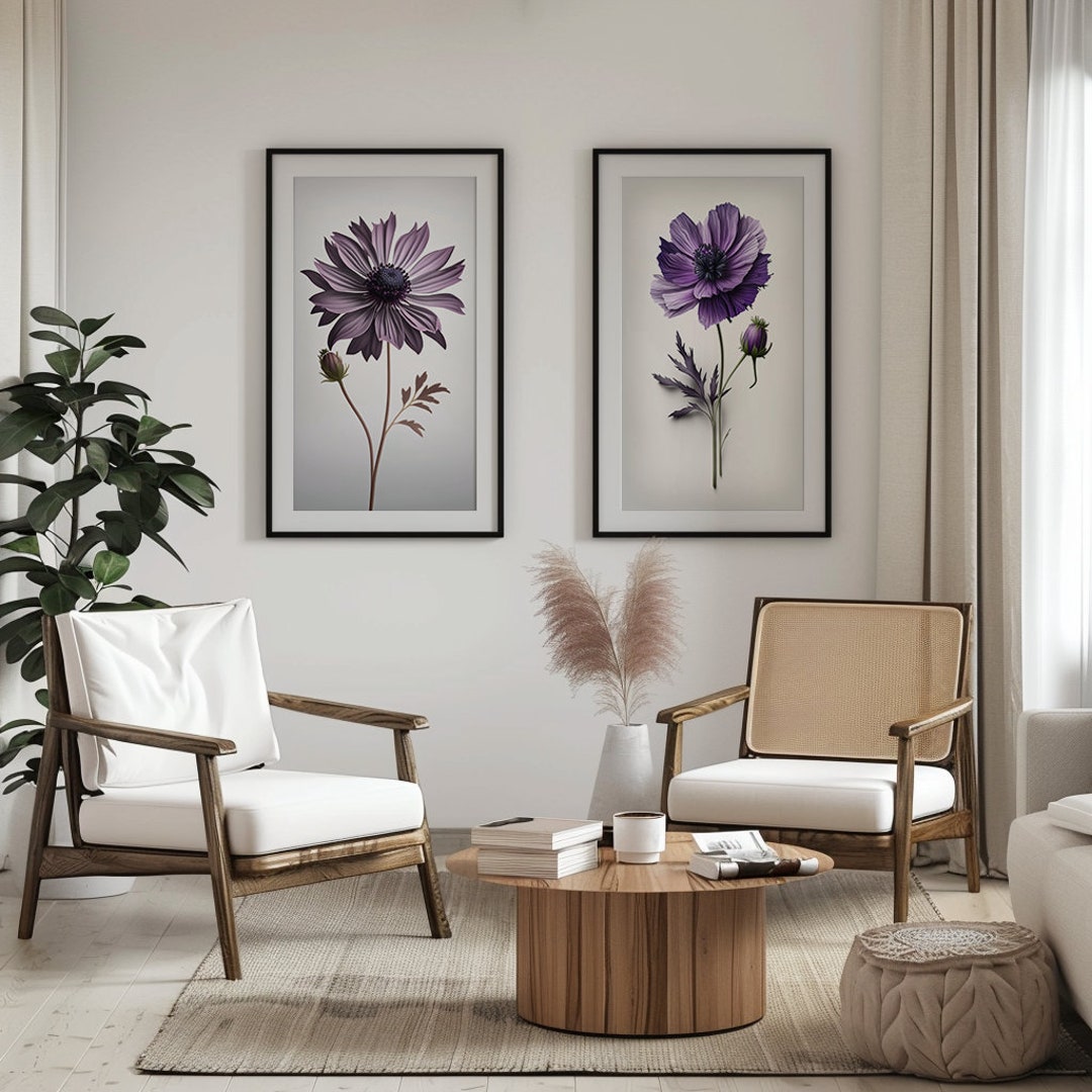 Flower Minimalistic Digital Art (package of 10) - Etsy