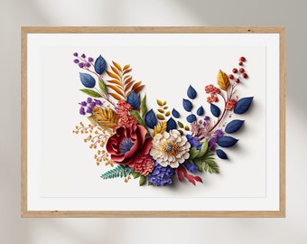 Bright Flowers Printable Art Wall Art Flowers Nature Art - Etsy