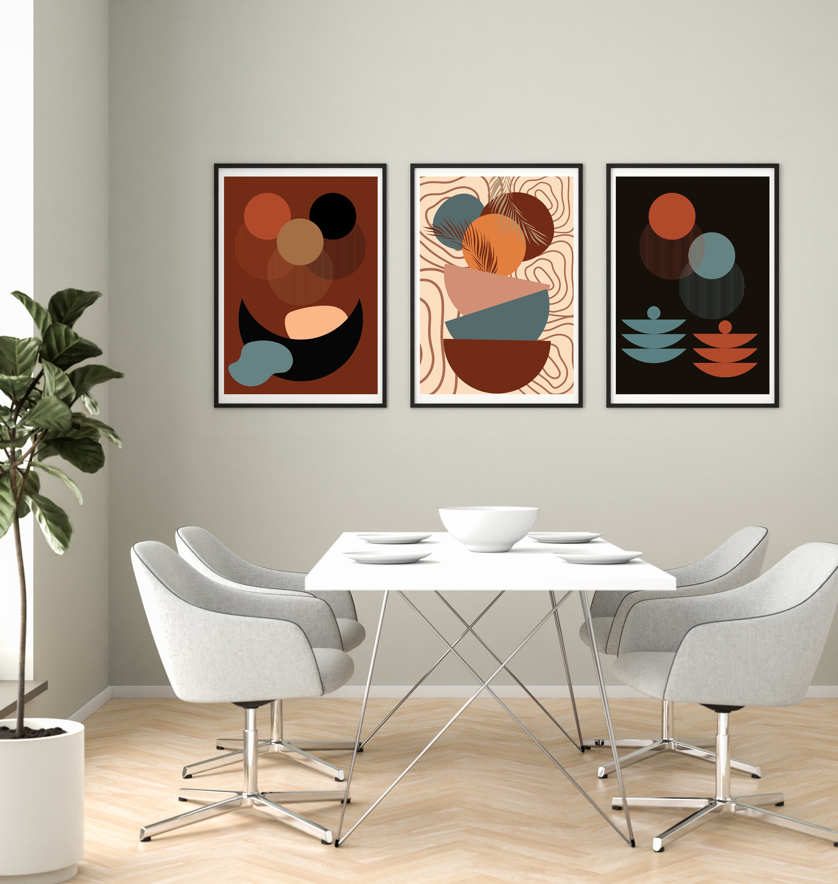 Digital Boho Poster Set - Wall Decor for Living Spaces & Offices ...