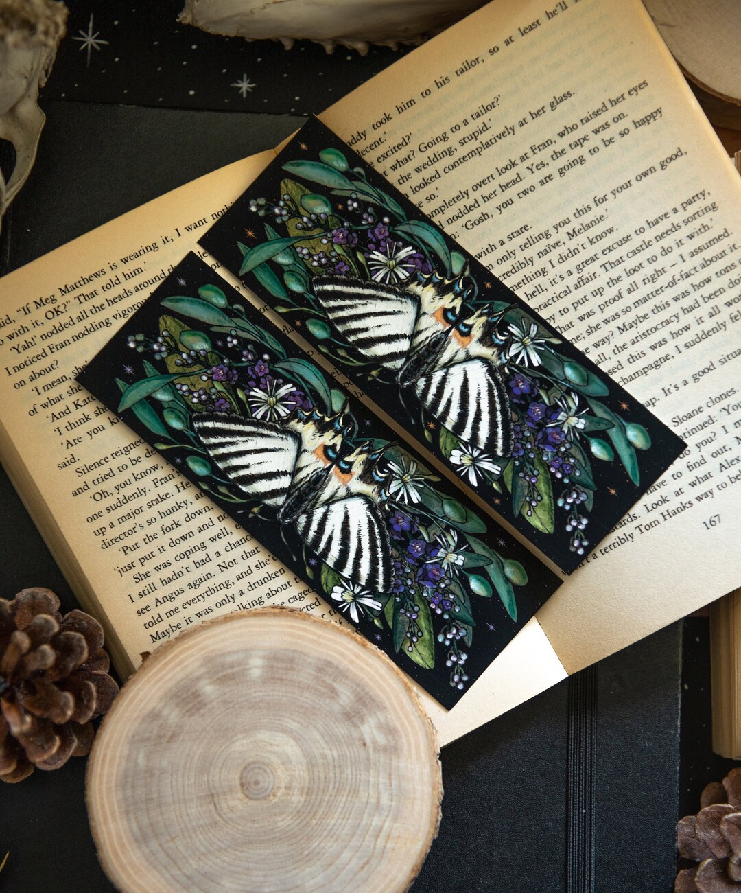 Celestial Witchy Bookmark Individual Scarce Swallowtail - Etsy