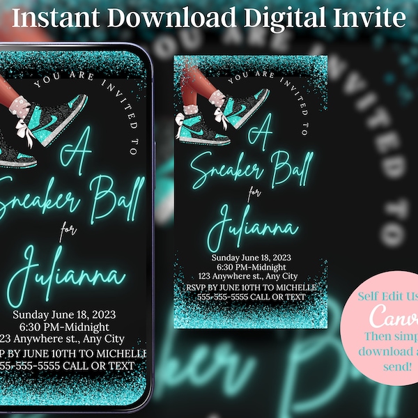 Sneaker Invitation - Etsy