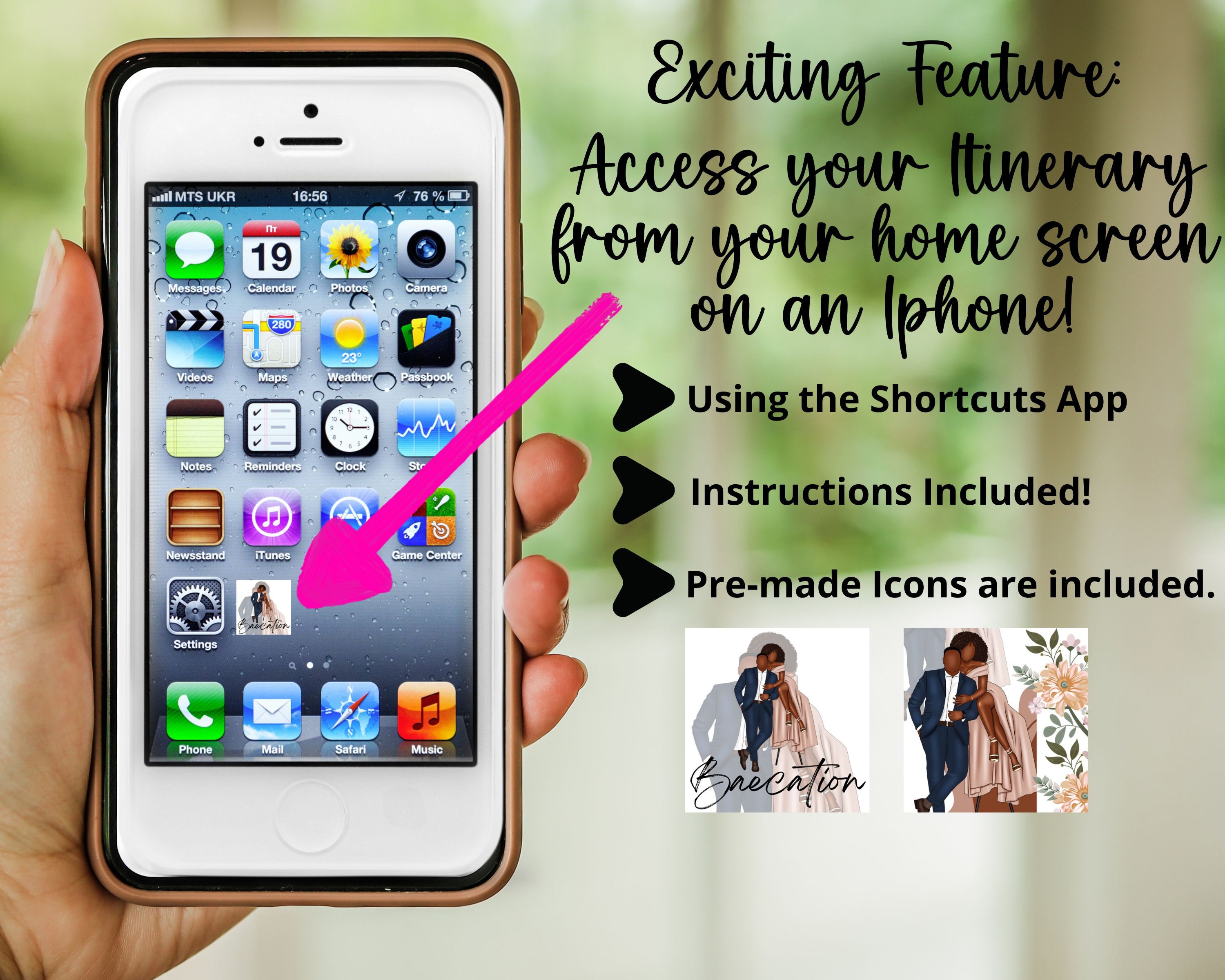 Baecation|travel Itinerary Template Mobile|digital Itinerary|mobile ...