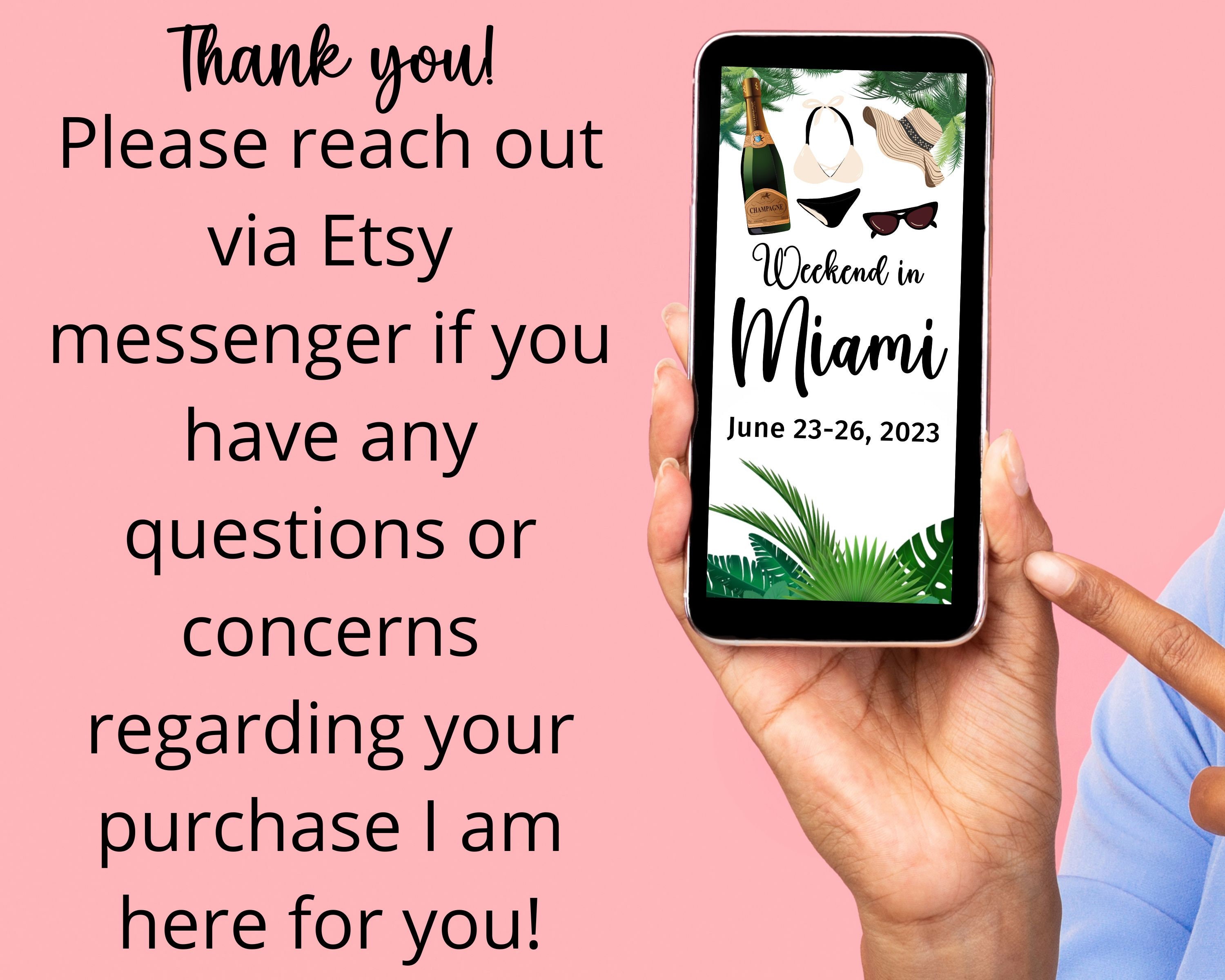 Miami Vaca| Travel Itinerary Template Mobile| Digital Itinerary| Mobile ...