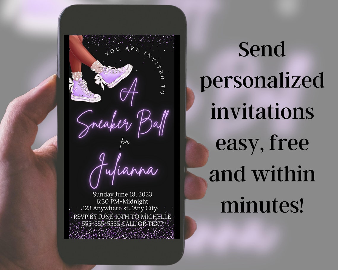 SNEAKER BALL INVITATION Instant Download Invitation Template Sneaker ...