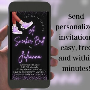 SNEAKER BALL INVITATION Instant Download Invitation Template Sneaker ...