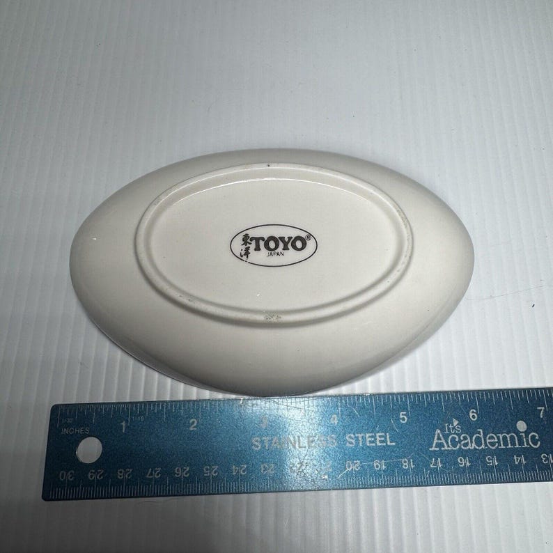 TOYO 1980s Oval Dish Orchid Floral Pastel Gold Collectible 6” Trinket ...