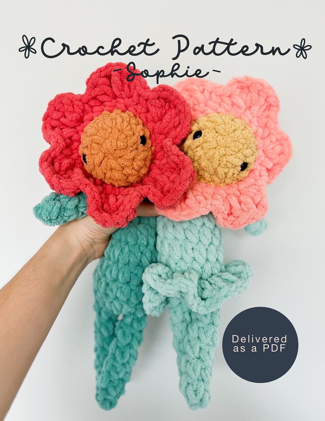 Flower Friend Crochet Pattern, Hibiscus Amigurumi Plush Lovey, Pattern ...