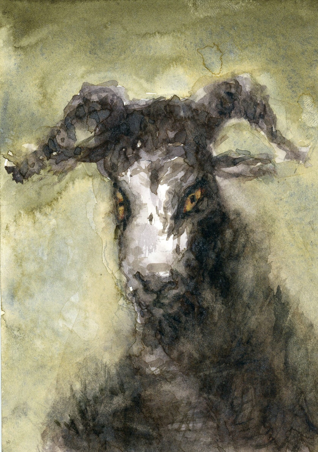 Occult Goat Head Art Print – Gothic Witchy Decor (8x10) - Etsy