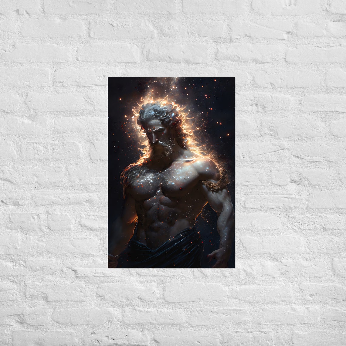 God of Thunder Zeus Ancient Greek God of Thunder Poster Chief Greek ...