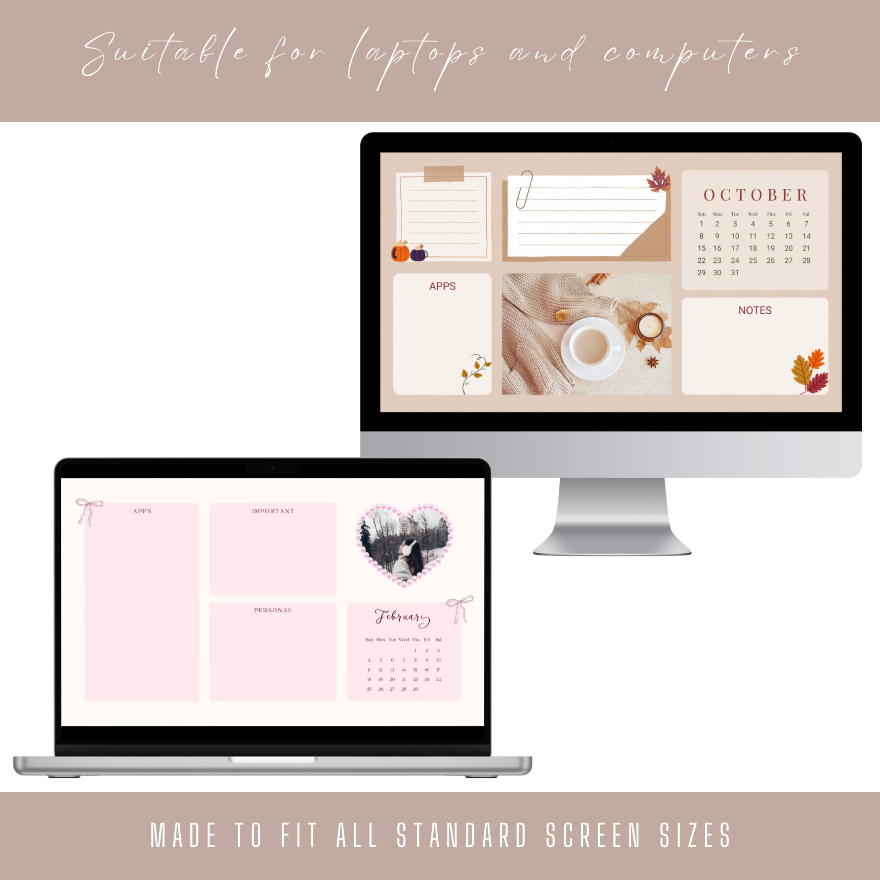 10 Luxury Desktop Organiser | Pink and Beige Desktop Organiser ...