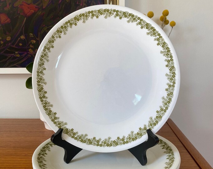 Vintage Corelle Corningware Spring Blossom Green 10 1/4" Dinner Plate ...