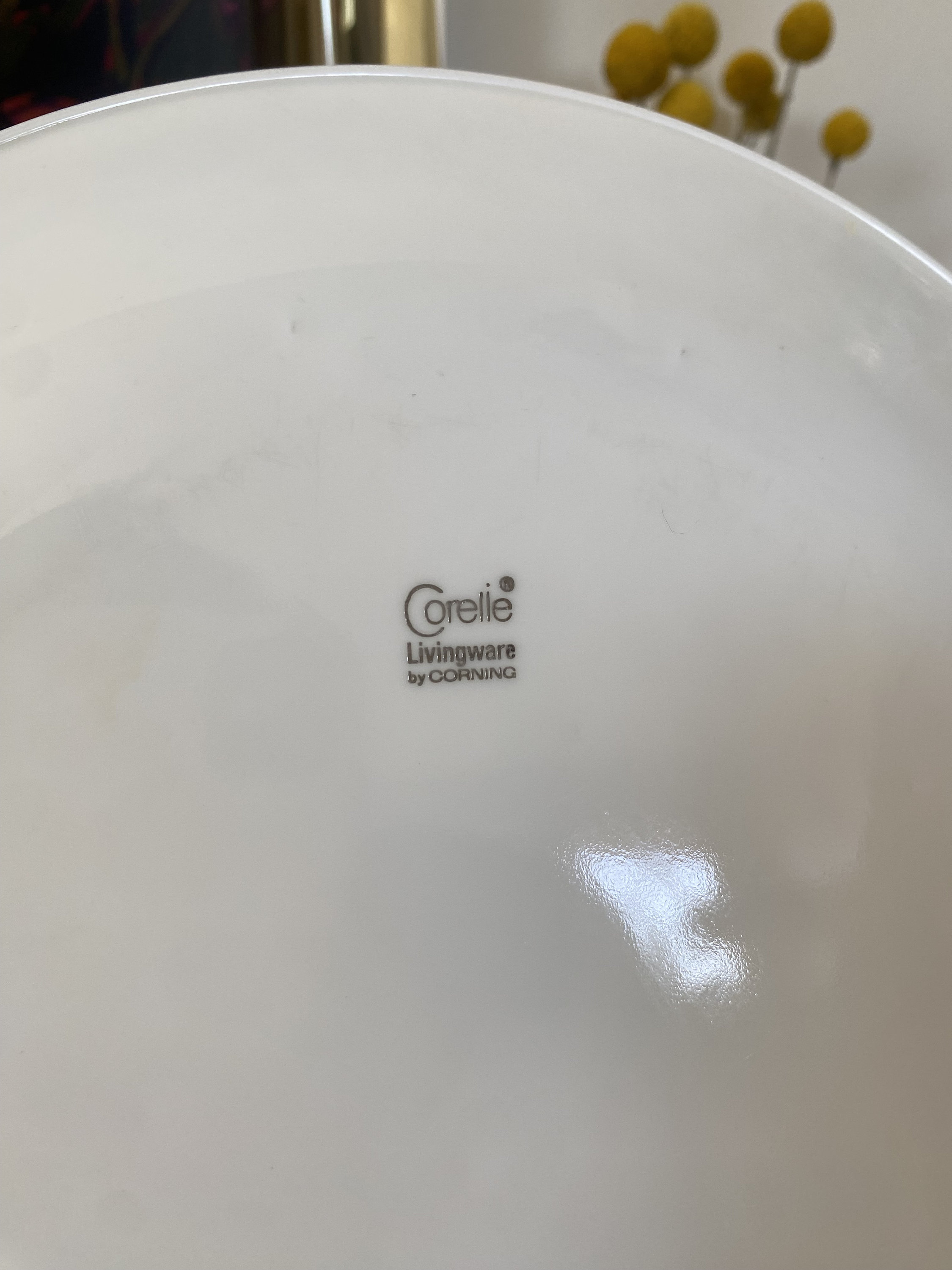 Vintage Corelle Corningware Spring Blossom Green 10 1/4" Dinner Plate ...