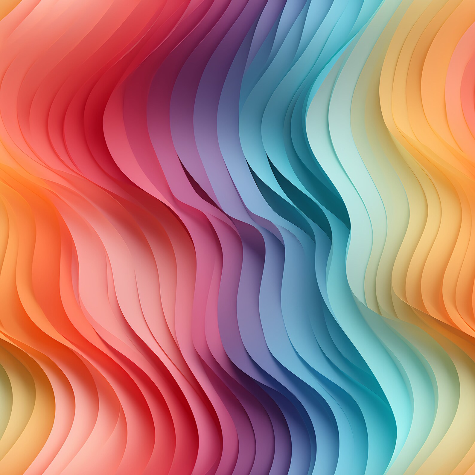 3D Rainbow Digital Paper Background Watercolor Rainbow Patterns ...