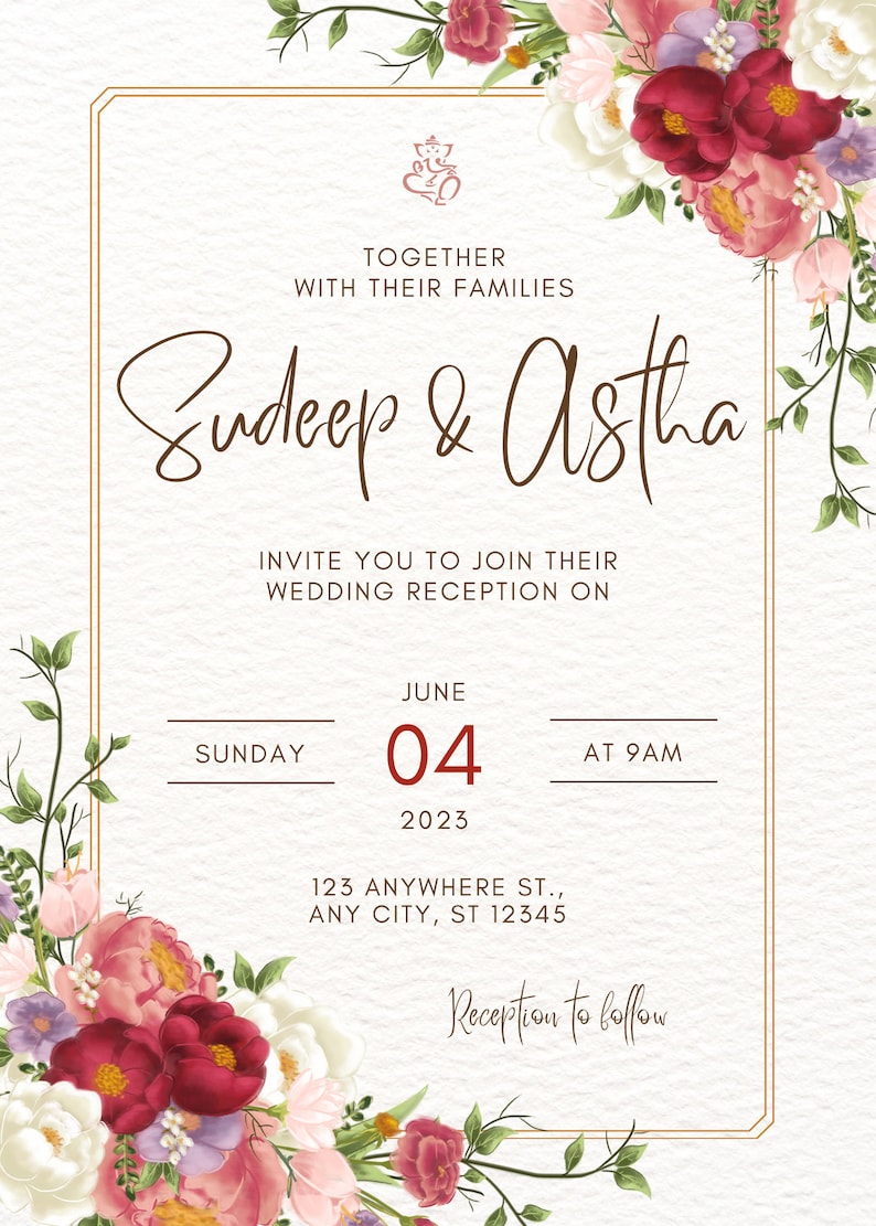 Nepali Wedding Invite | Indian, South Asian Wedding Invitation Card ...