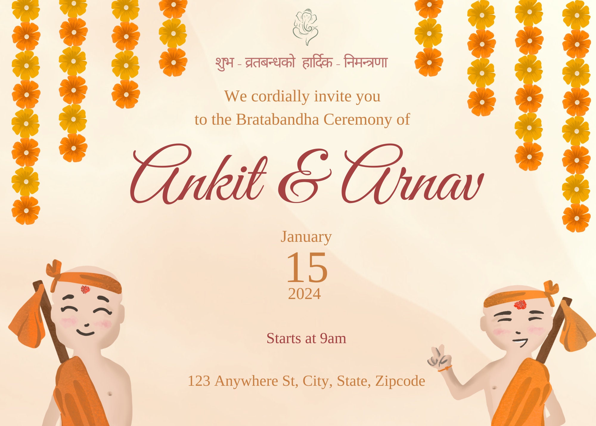 Nepali Bratabandha Invitation Card - Etsy