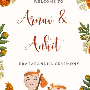 Bratabandha Sign | Nepali Event Sign | Digital Printable Poster - Etsy