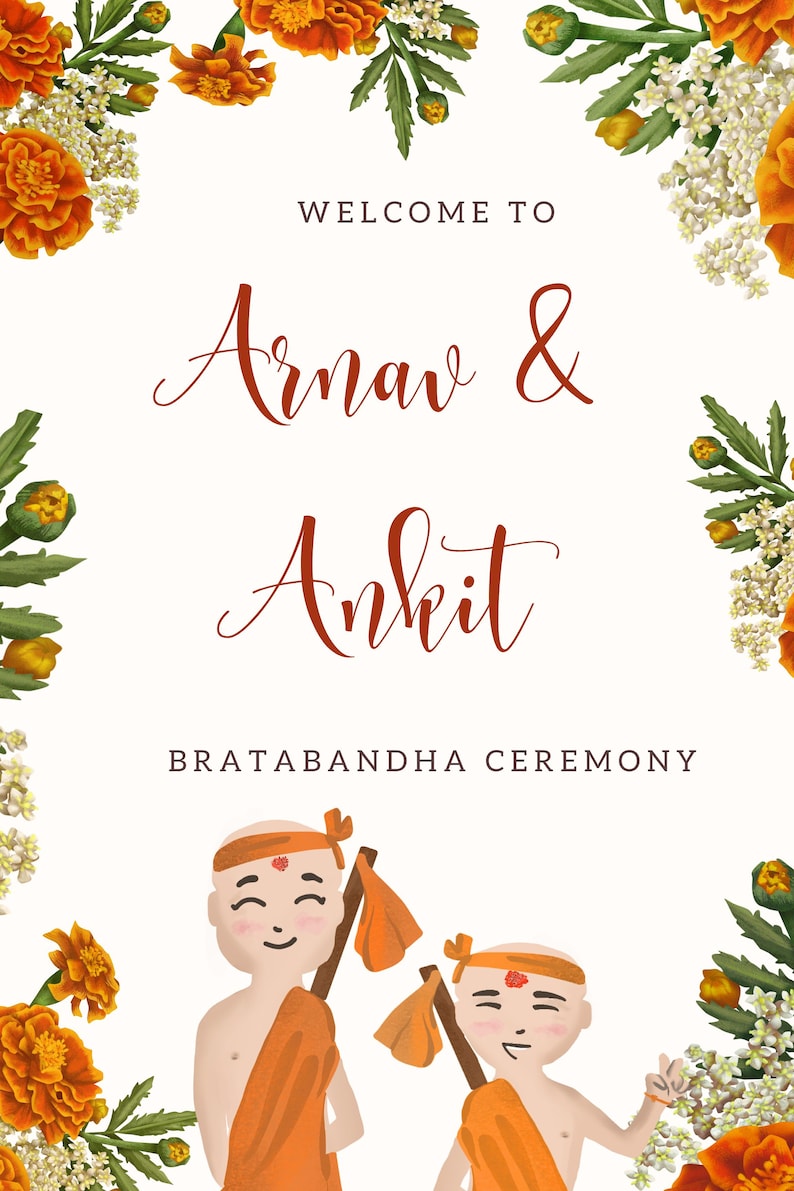 Bratabandha Sign | Nepali Event Sign | Digital Printable Poster - Etsy