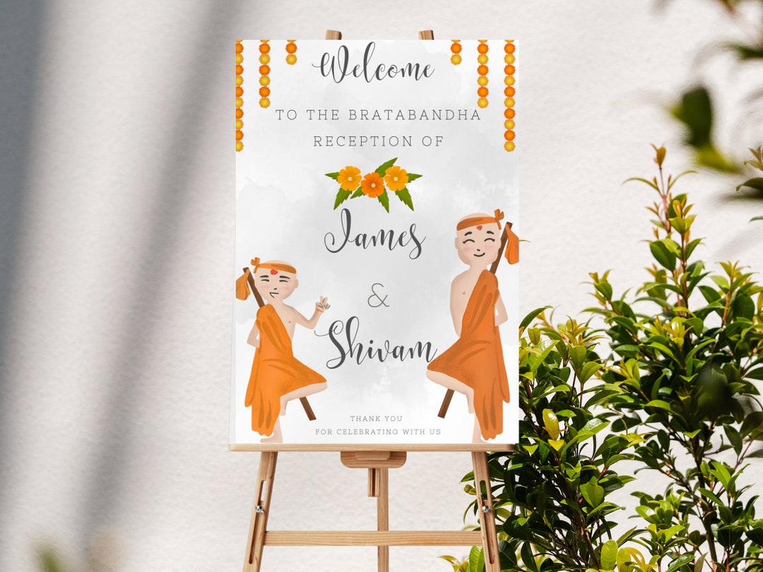 Bratabandha Sign | Nepali Event Sign | Digital Printable Poster - Etsy