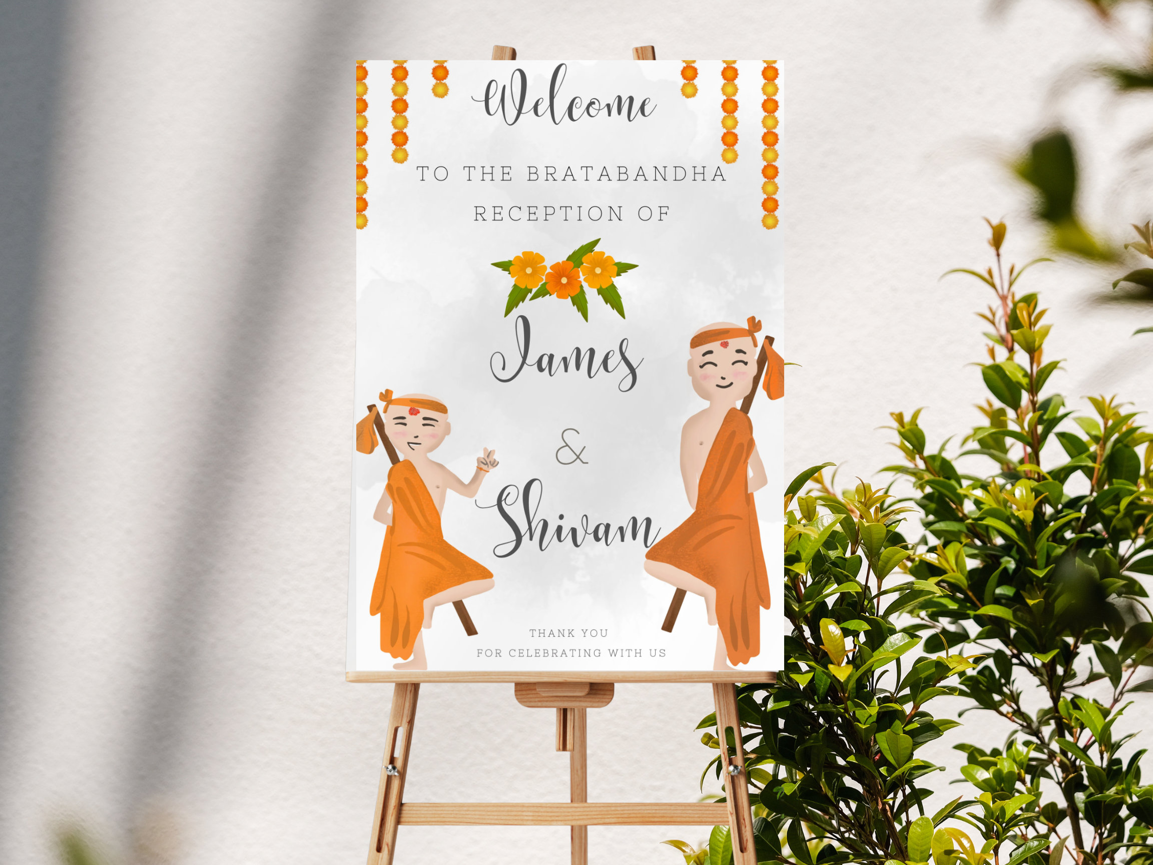 Bratabandha Sign | Nepali Event Sign | Digital Printable Poster - Etsy