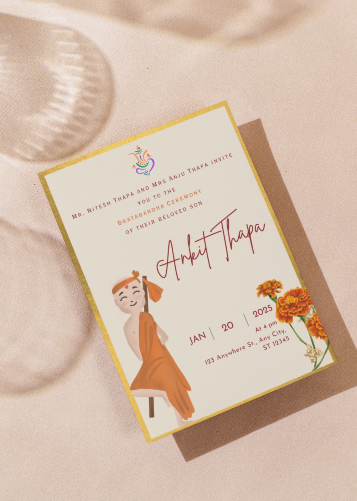 Nepali Bratabandha Invitation Card - Etsy